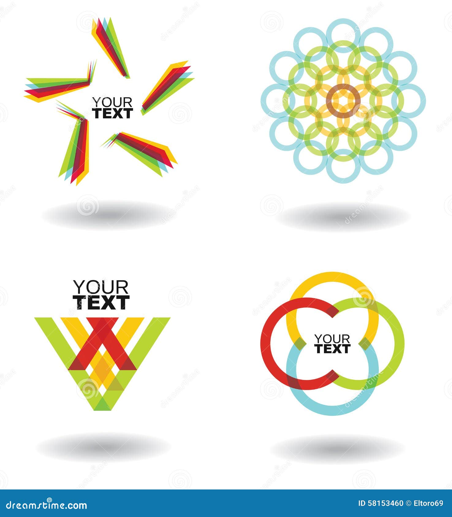 Abstract sign set template stock vector. Illustration of business ...