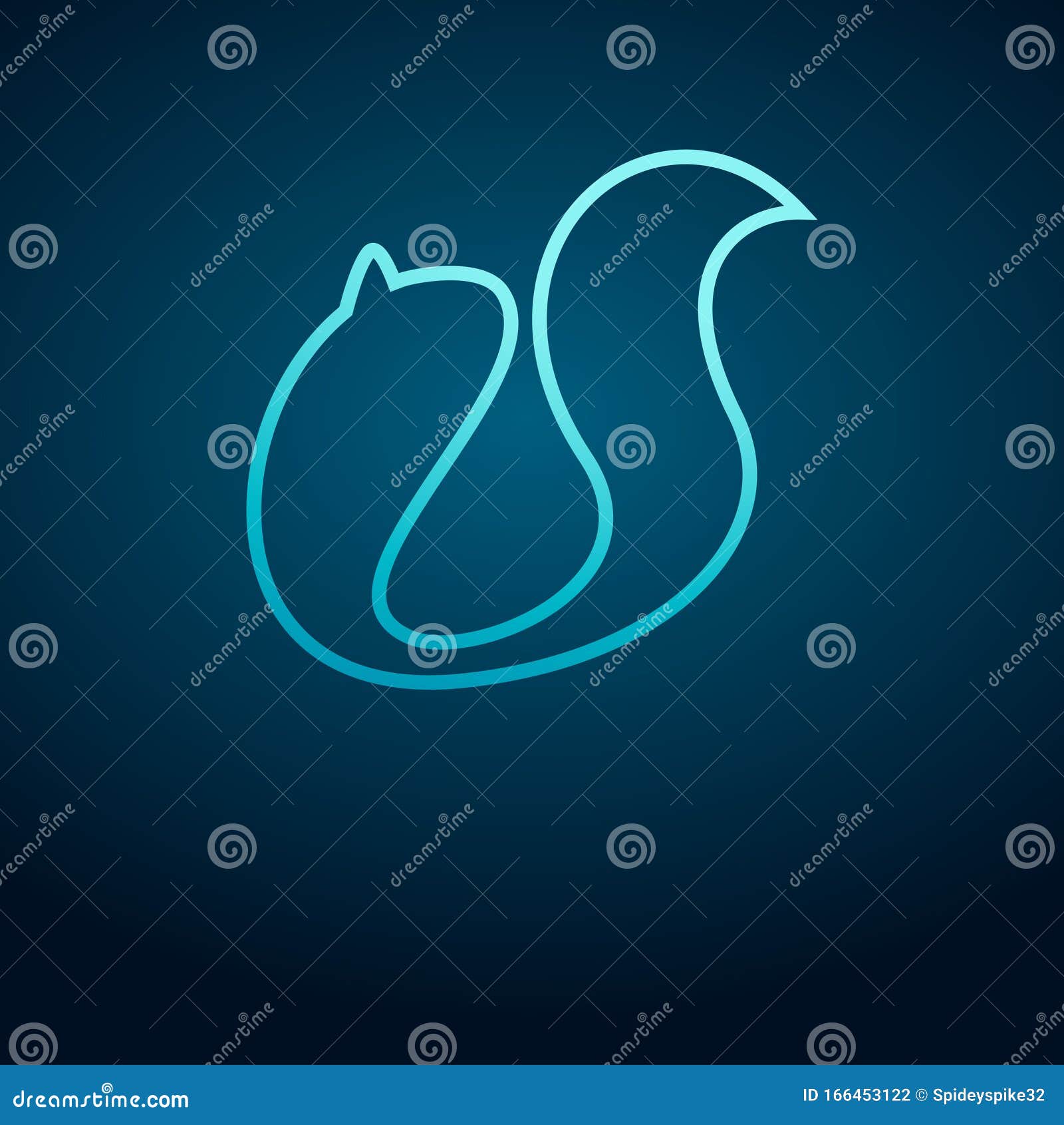An Abstract Sign of Squirrel Sign. Isolated Vector Illustration Stock ...