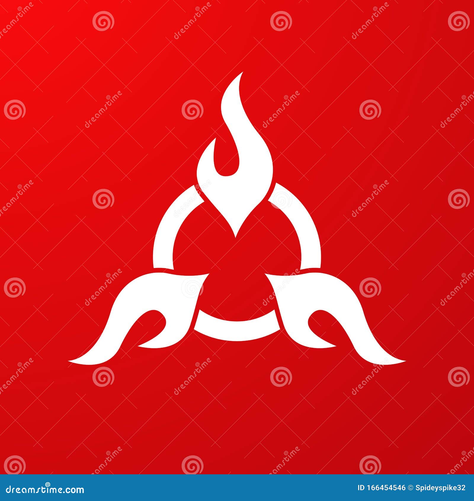 Abstract Sign of the Triple Flame Stock Vector - Illustration of icon ...