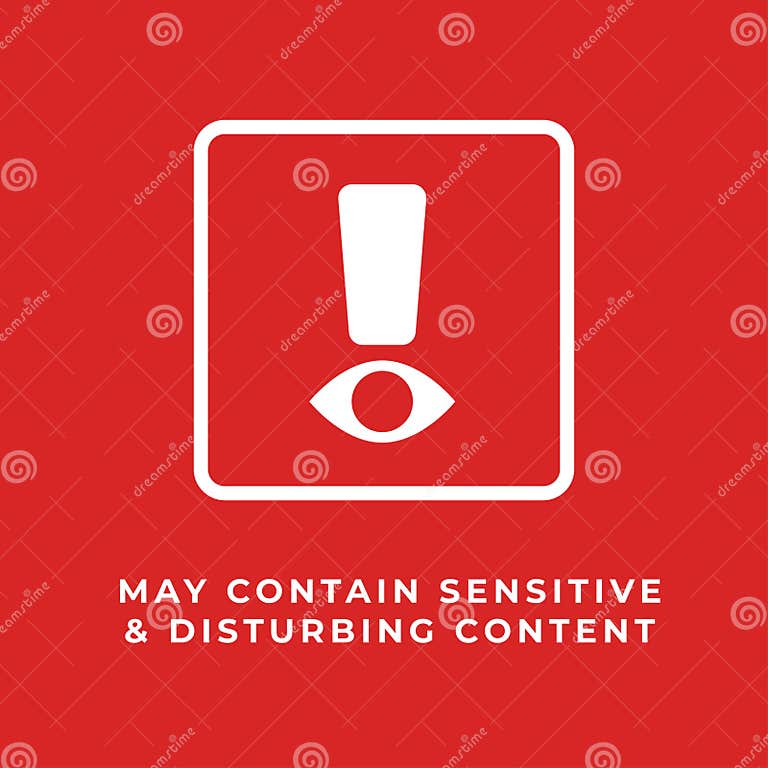 An Abstract Sign of Warning for Sensitive Content. Isolated Vector ...
