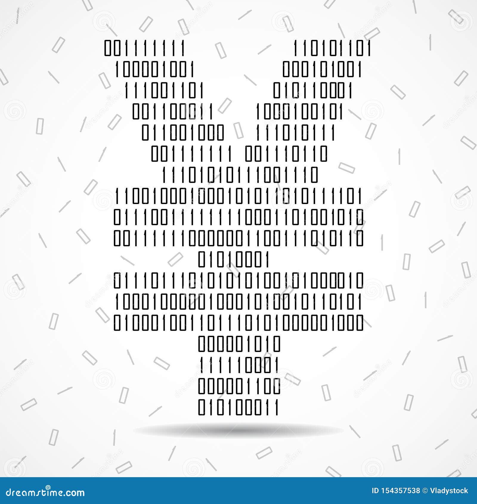 Abstract Sign Yuan of Binary Code, Technology Stock Vector ...