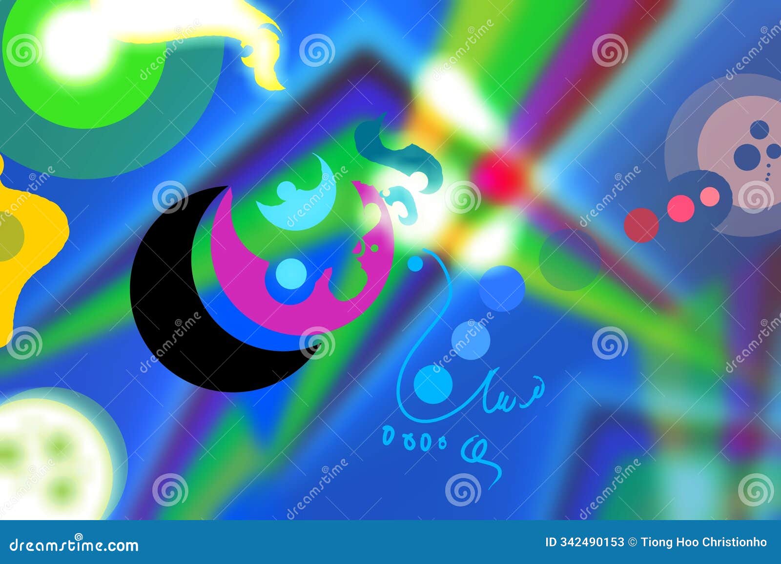 Abstract Signs and Symbols in Digital Drawing Stock Illustration ...