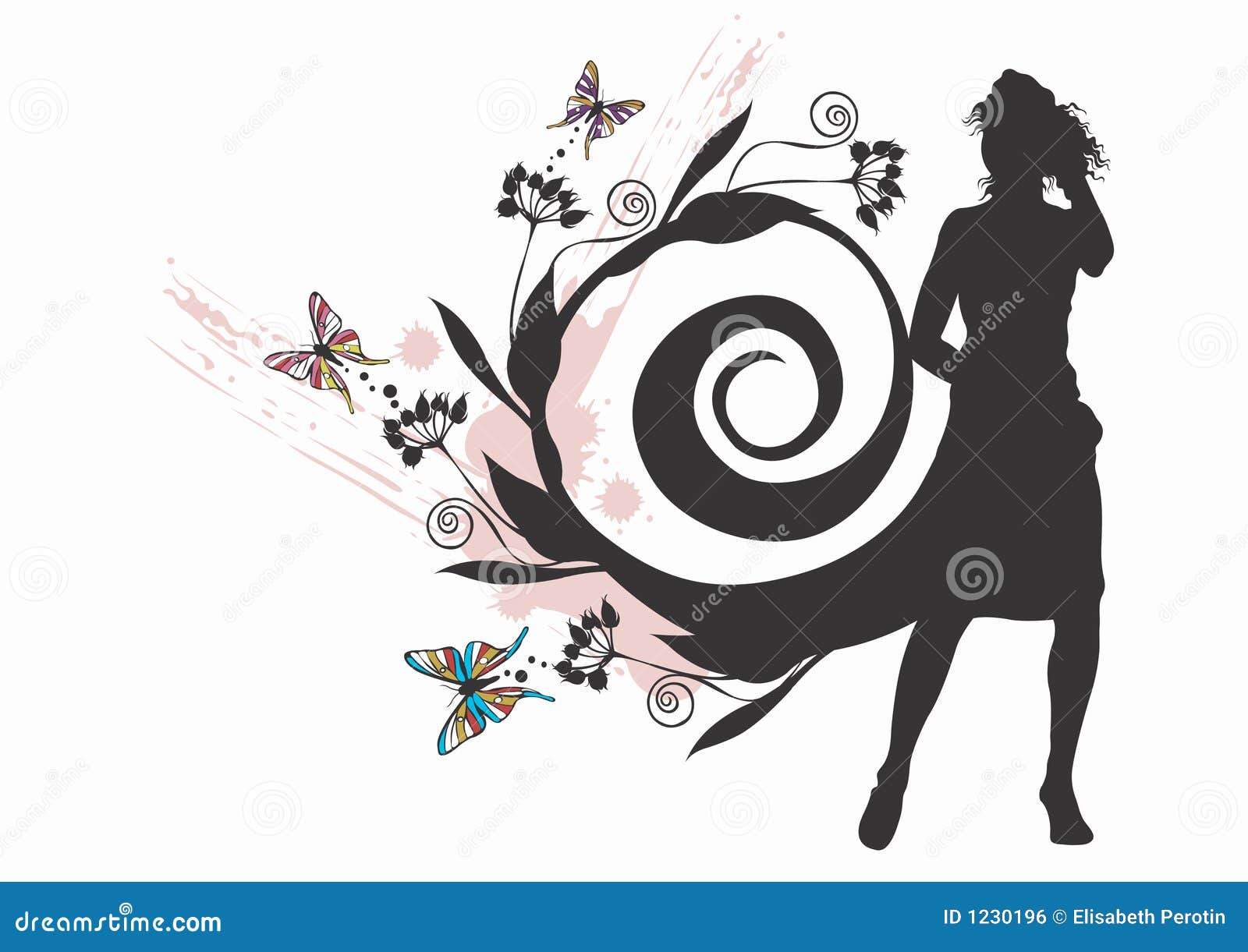 Abstract silhouette stock vector. Illustration of female - 1230196