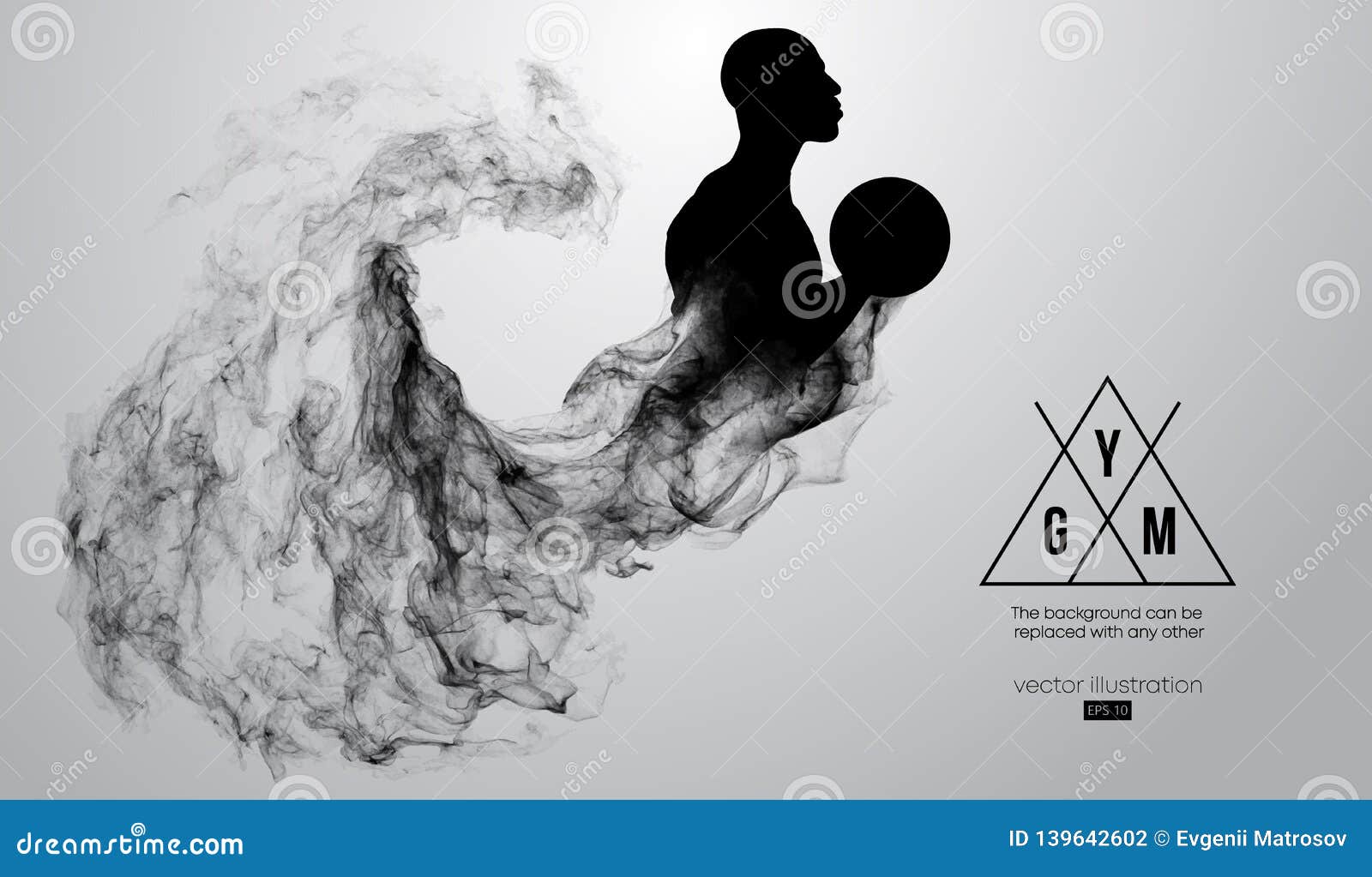 Abstract Silhouette of a Bodybuilder. Gym Logo on the White Background ...