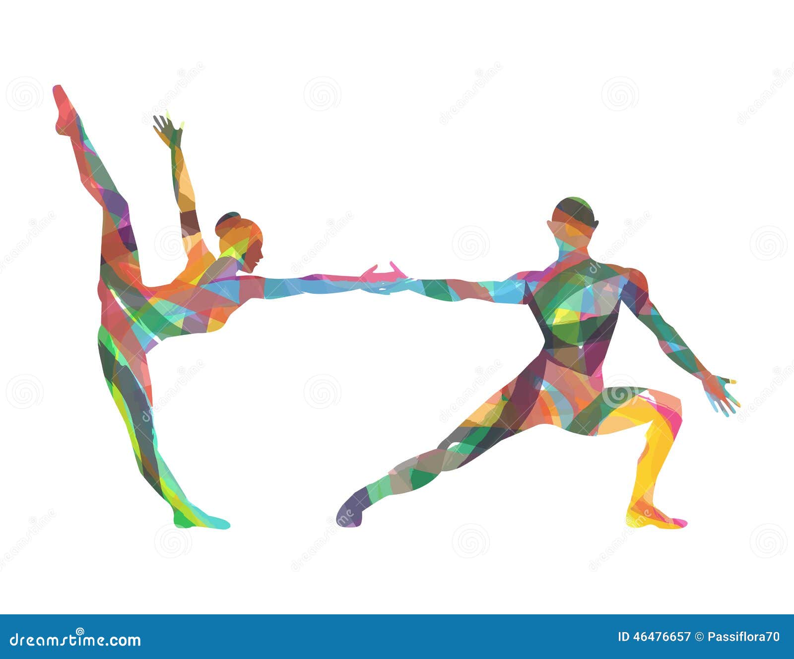 Abstract Silhouette Of Dancers Stock Photo - Image: 46476657