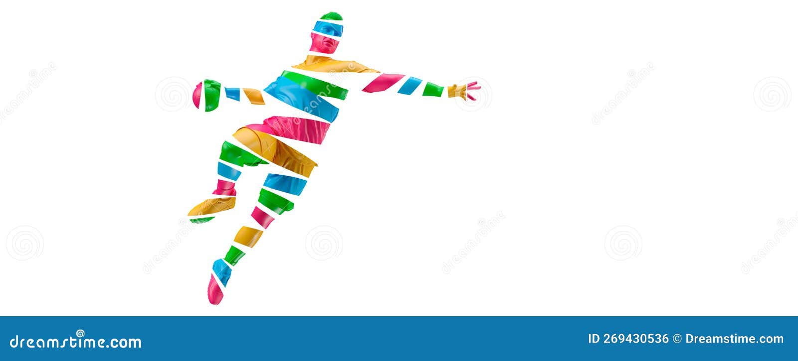 Abstract Silhouette of a Handball Player on White Background. Handball ...