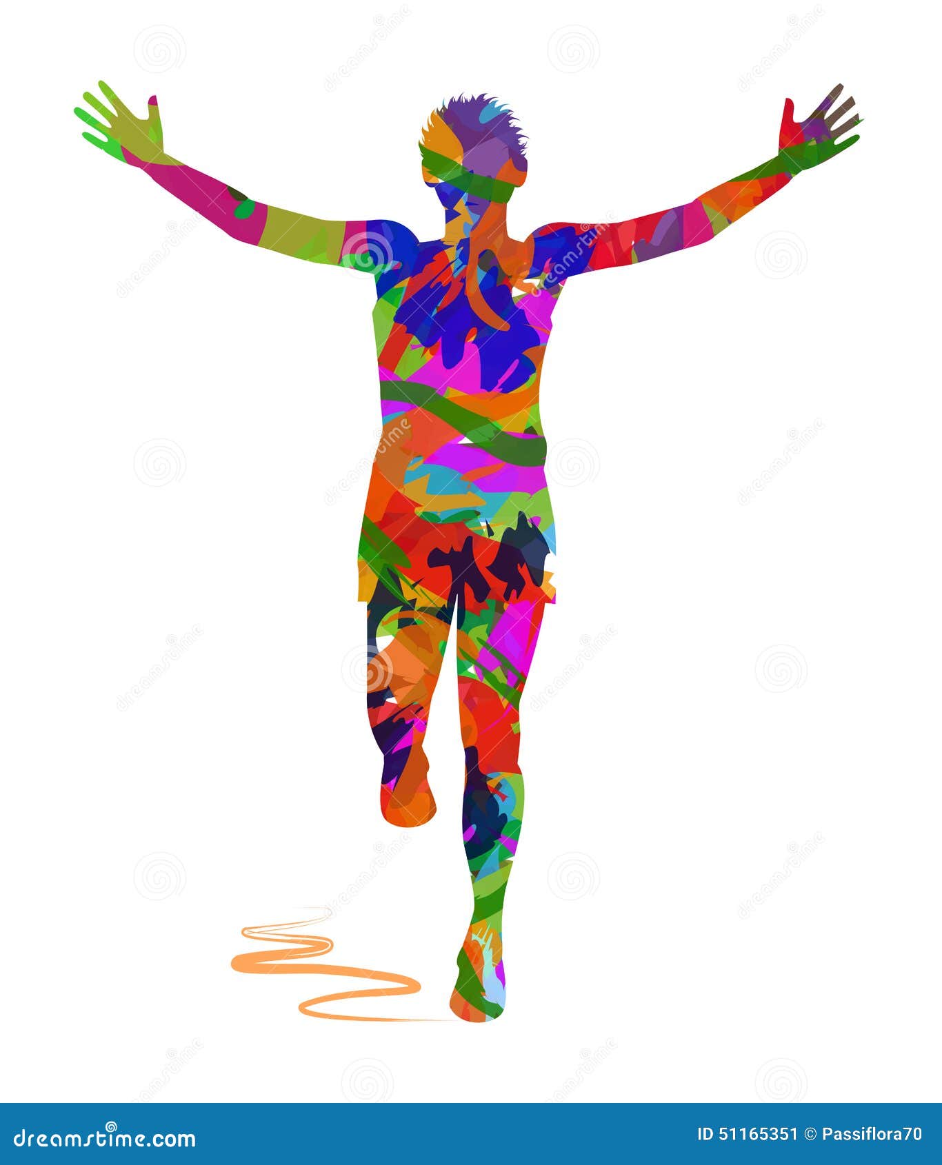 Abstract Silhouette of Man Running Stock Vector - Illustration of goal ...