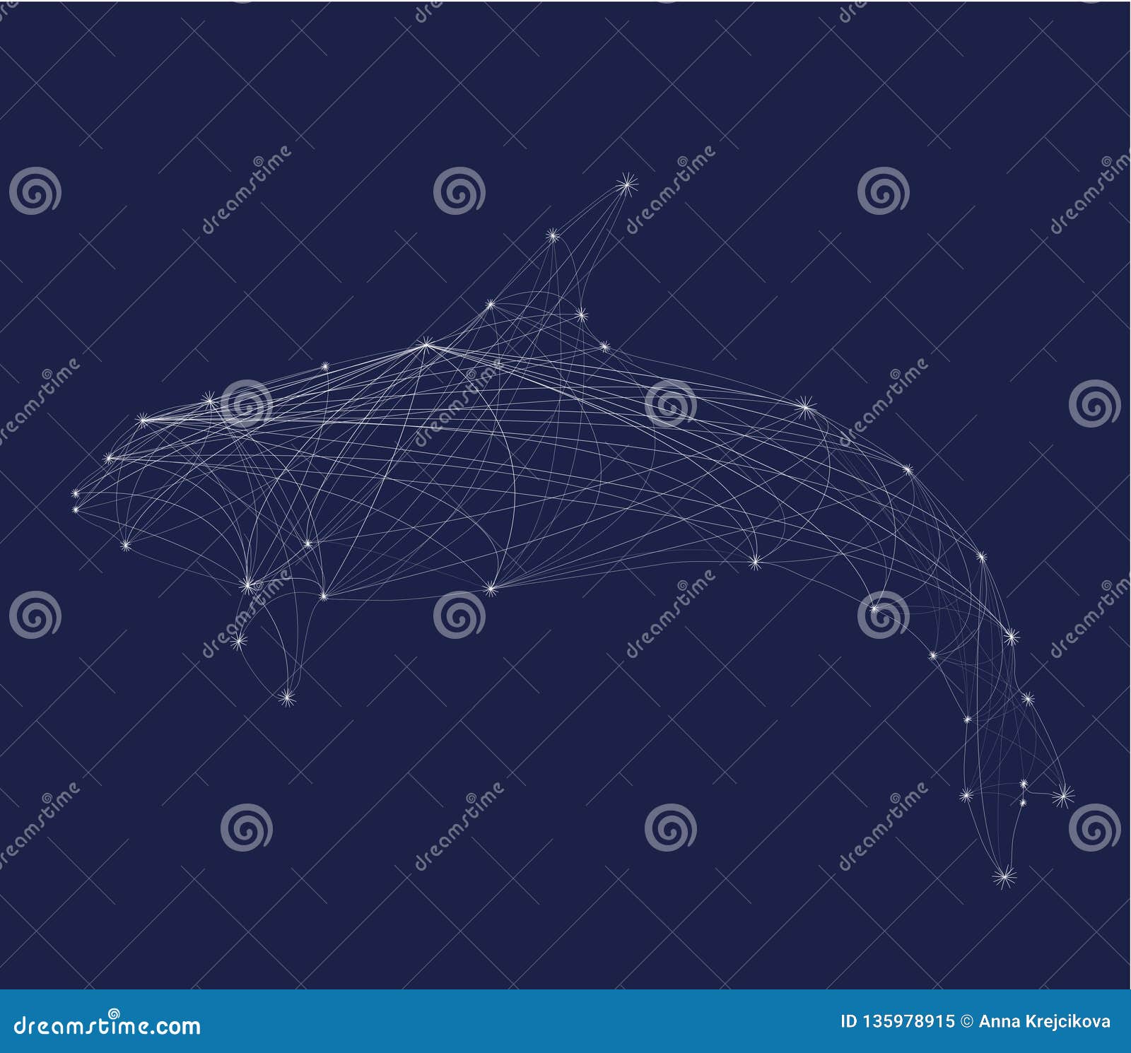 Abstract silhouette orca stock vector. Illustration of drawing - 135978915