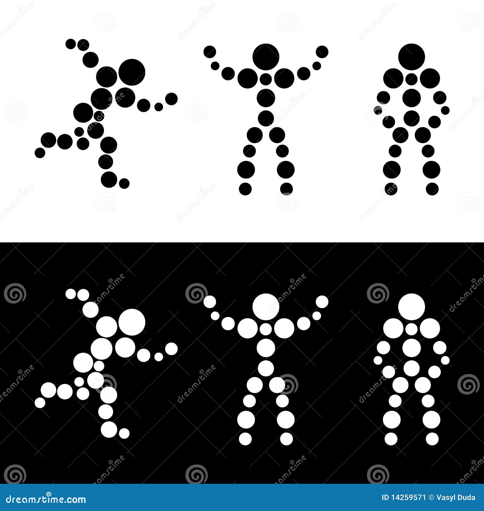 Abstract Silhouette of People. Sphere Stock Vector - Illustration of ...