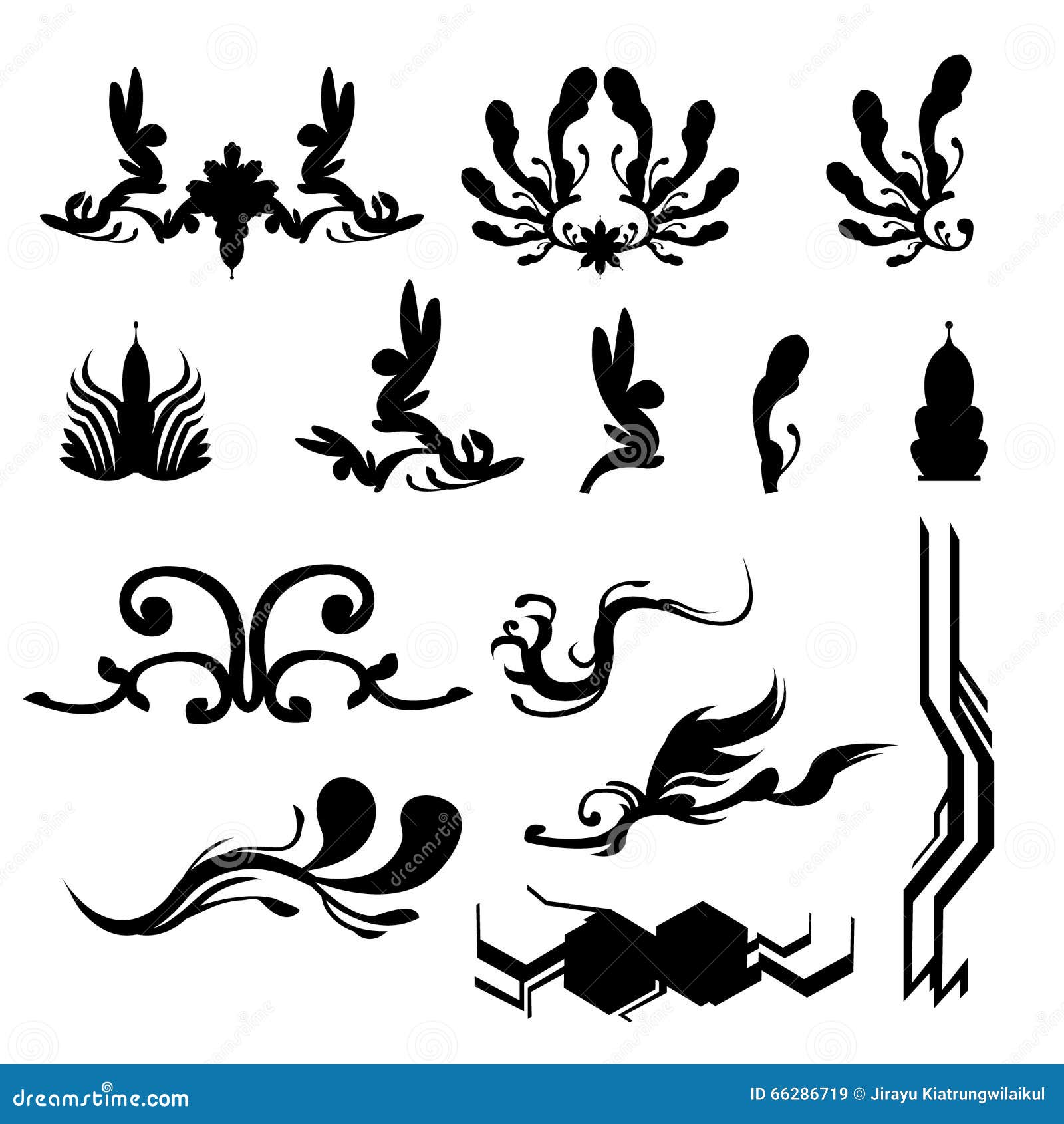 Abstract Silhouette Vector 5 Stock Vector - Illustration of tattoo ...