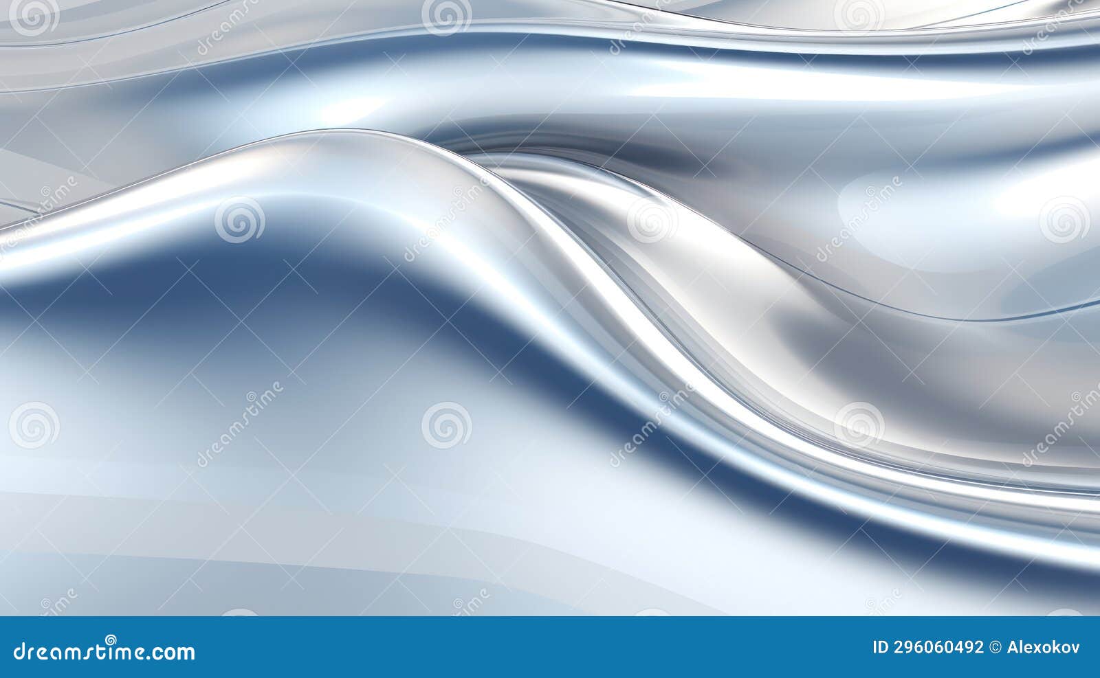 Abstract Silver Background with Smooth Lines and Waves. 3d Render ...
