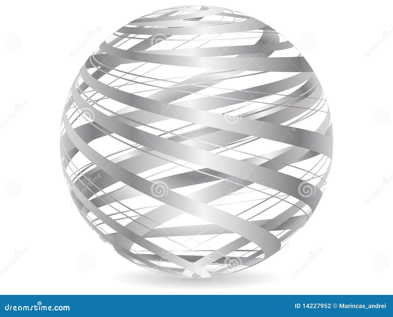 Abstract silver ball stock vector. Illustration of ball - 14227952