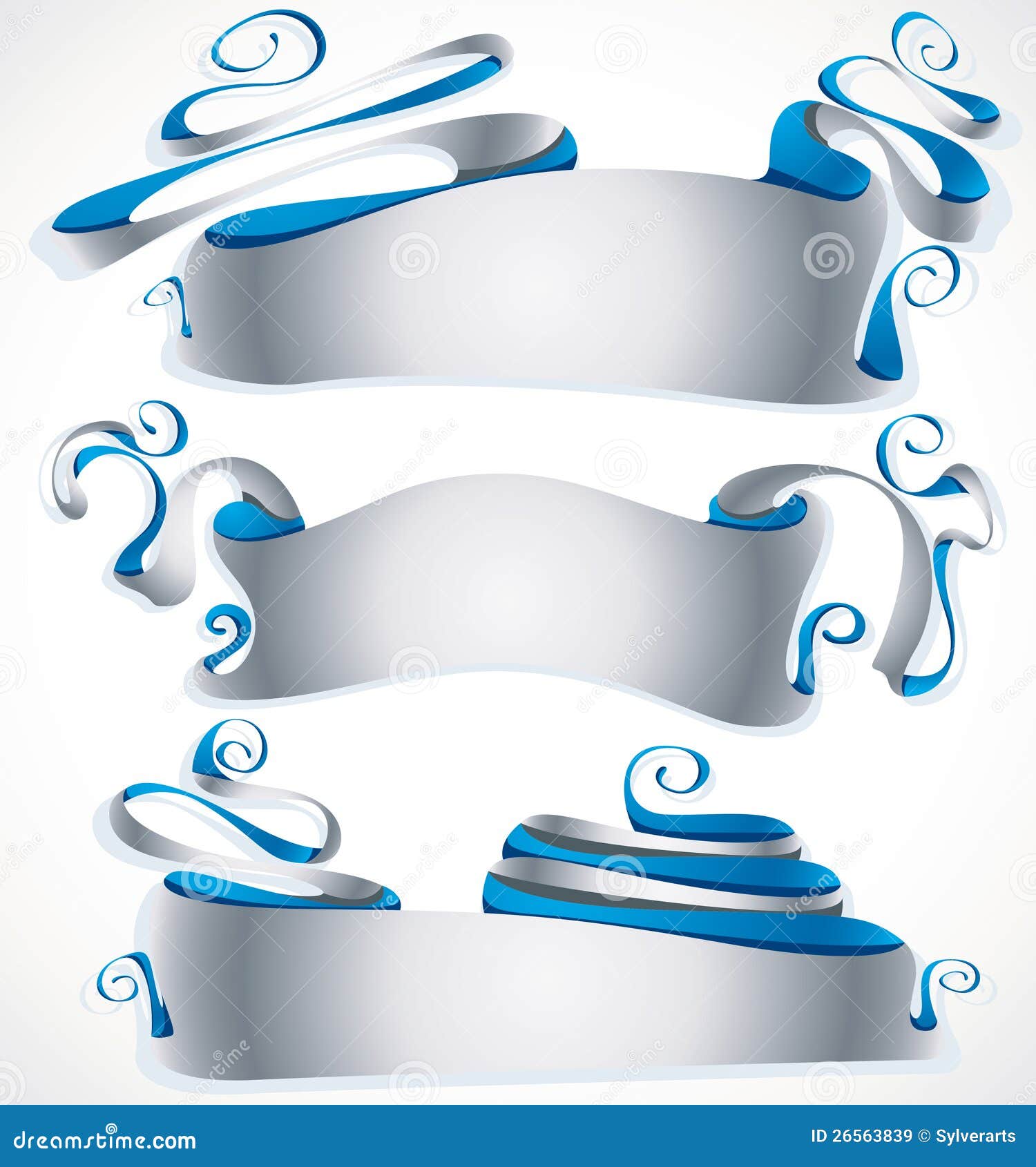 Abstract silver banners. stock vector. Illustration of celebration ...