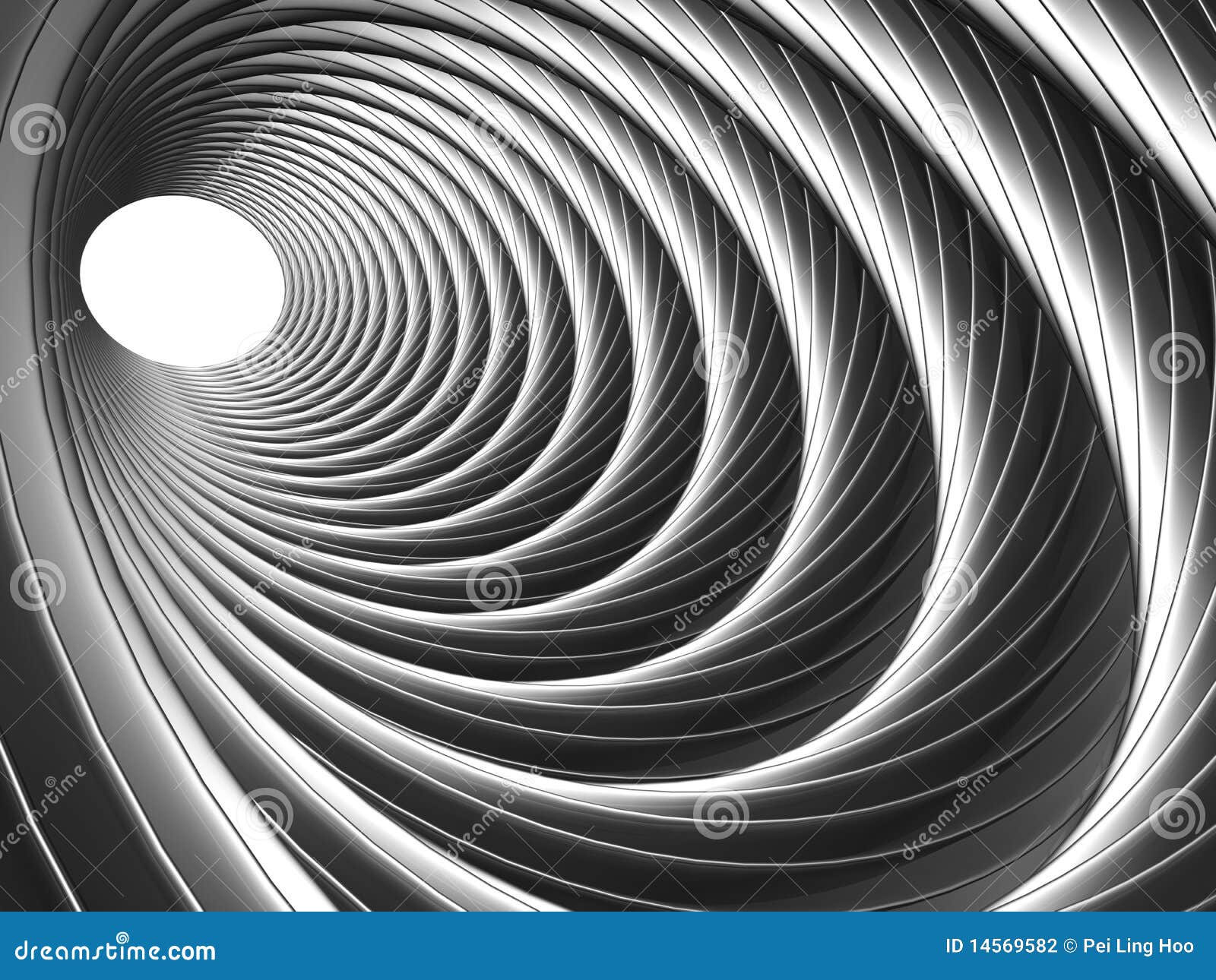 Abstract Silver Illusion of Tunnel Effect Abstract Stock Illustration ...