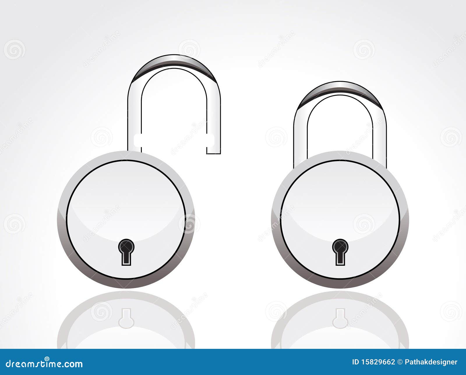 Abstract silver lock icon stock vector. Illustration of icon - 15829662