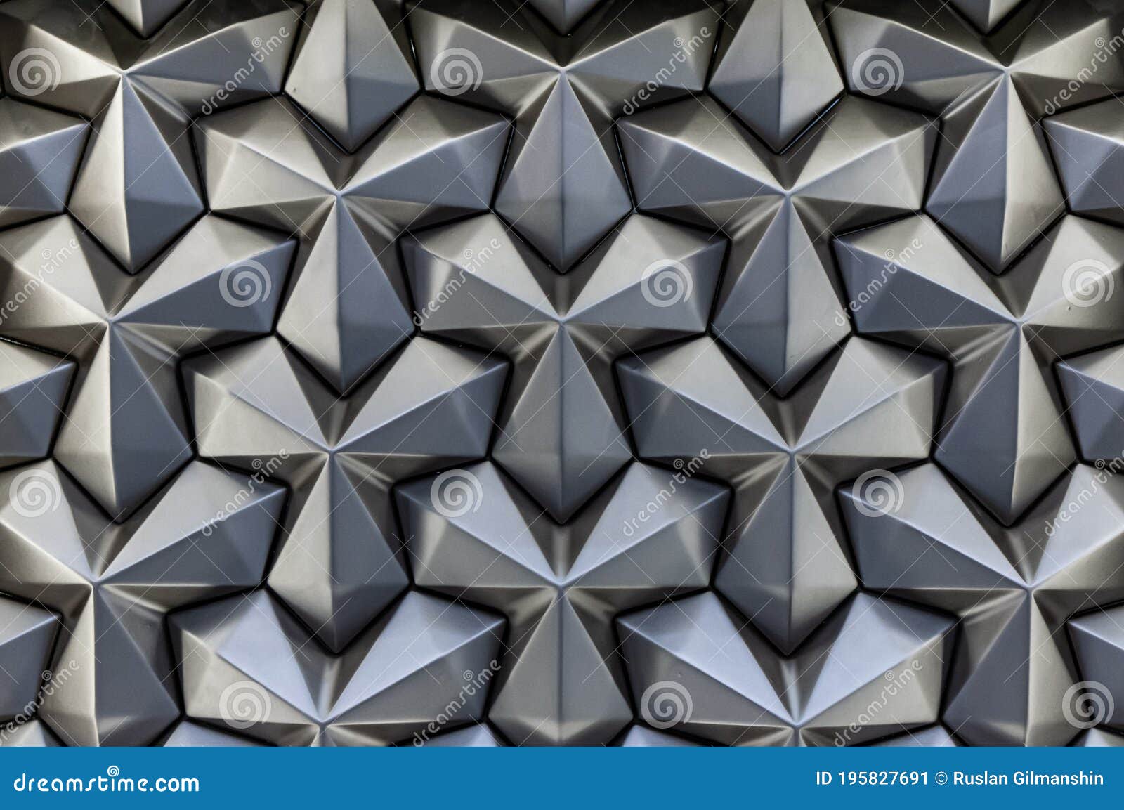 Abstract Silver Metal Background. Geometric Metal Pattern Angular ...