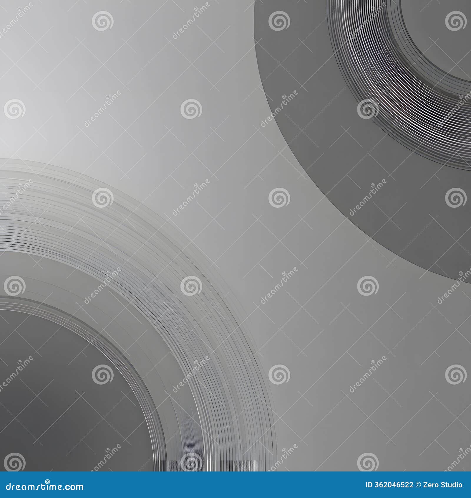 Abstract Silver Metal Coils Design with Concentric Circles Pattern ...