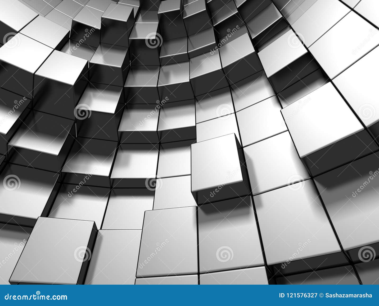 Abstract Silver Metal Cubes Background Stock Illustration ...