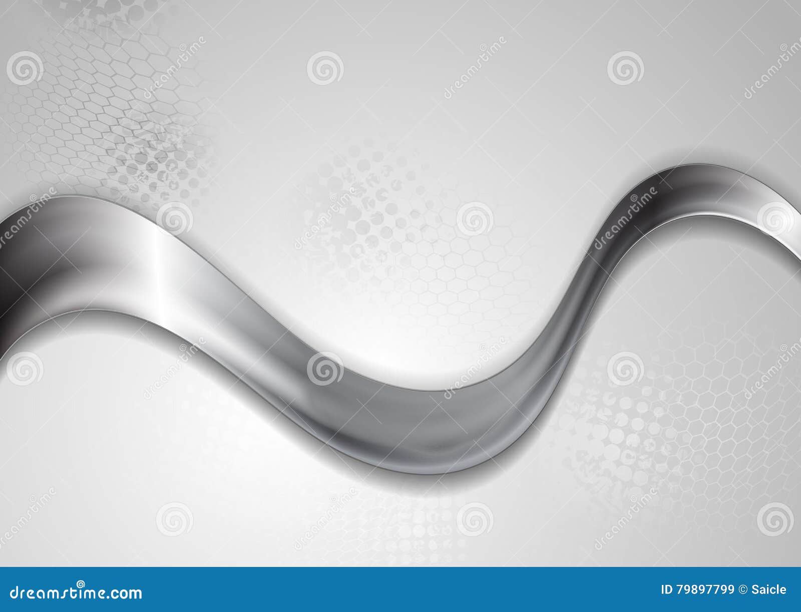 Abstract Silver Metal Wave Vector Background Stock Vector ...