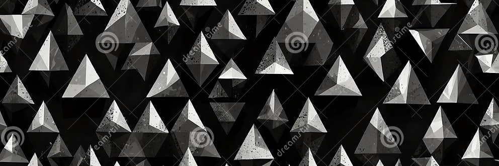 Abstract Silver Polygon Triangles on Black Background Design Ai ...