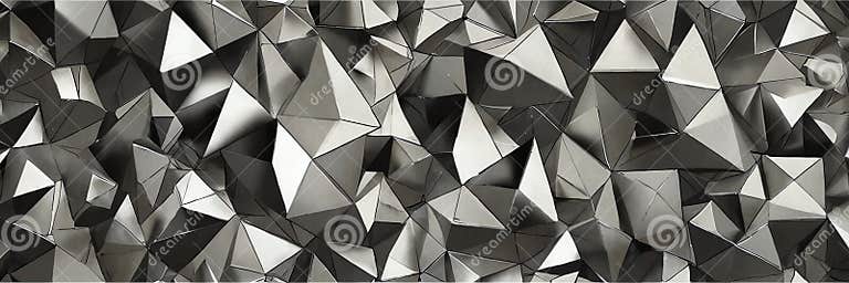 Abstract Silver Polygon Triangles on White Background Design Ai ...