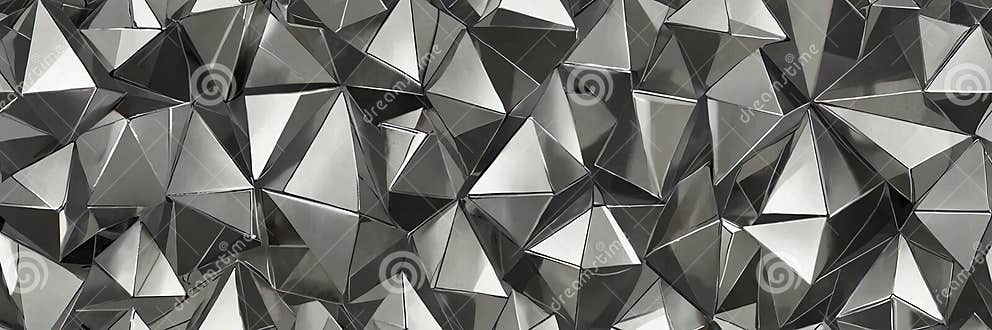 Abstract Silver Polygon Triangles on White Background Design Ai ...