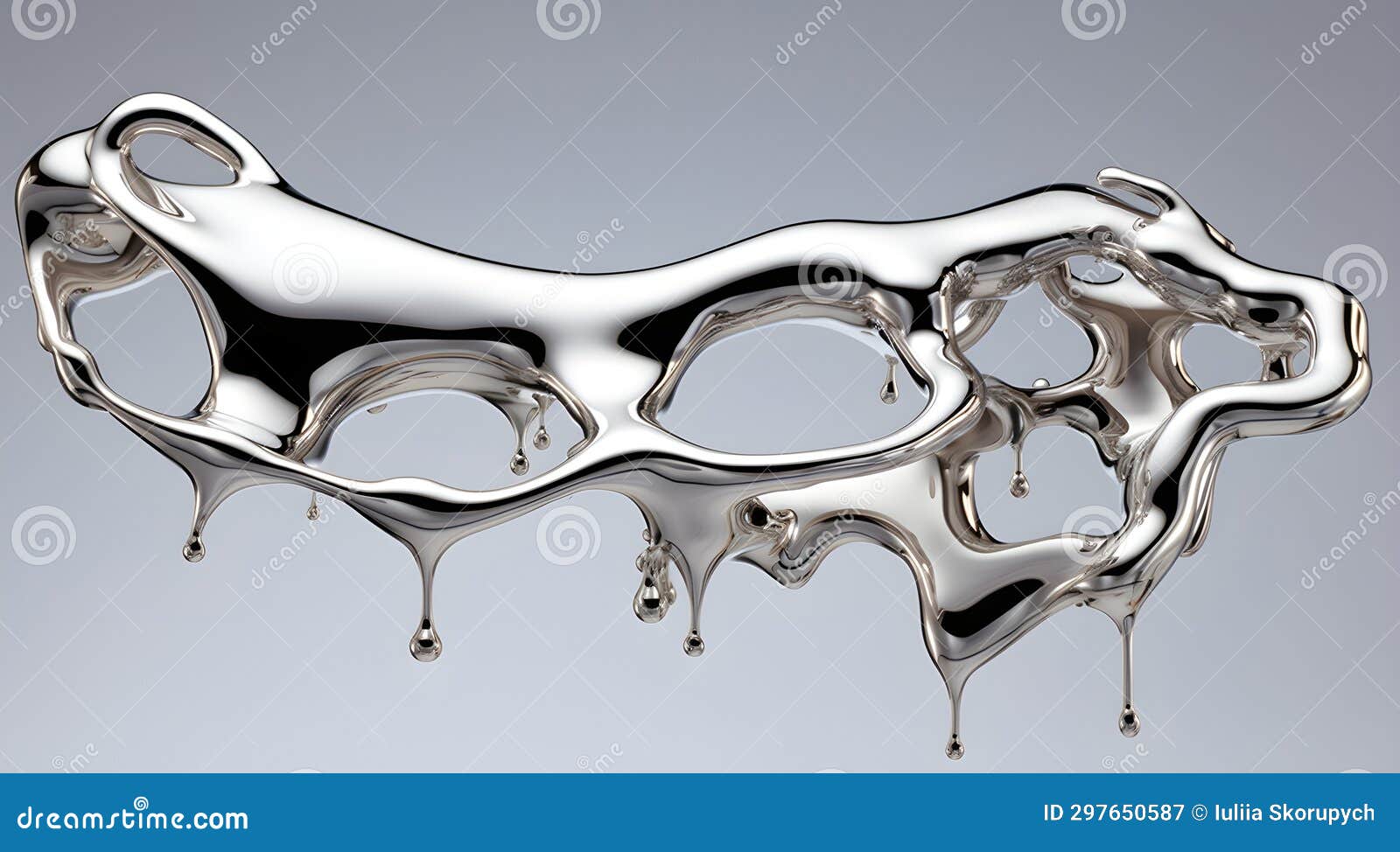 Abstract Silver Shape. Industrial Design Stock Illustration ...