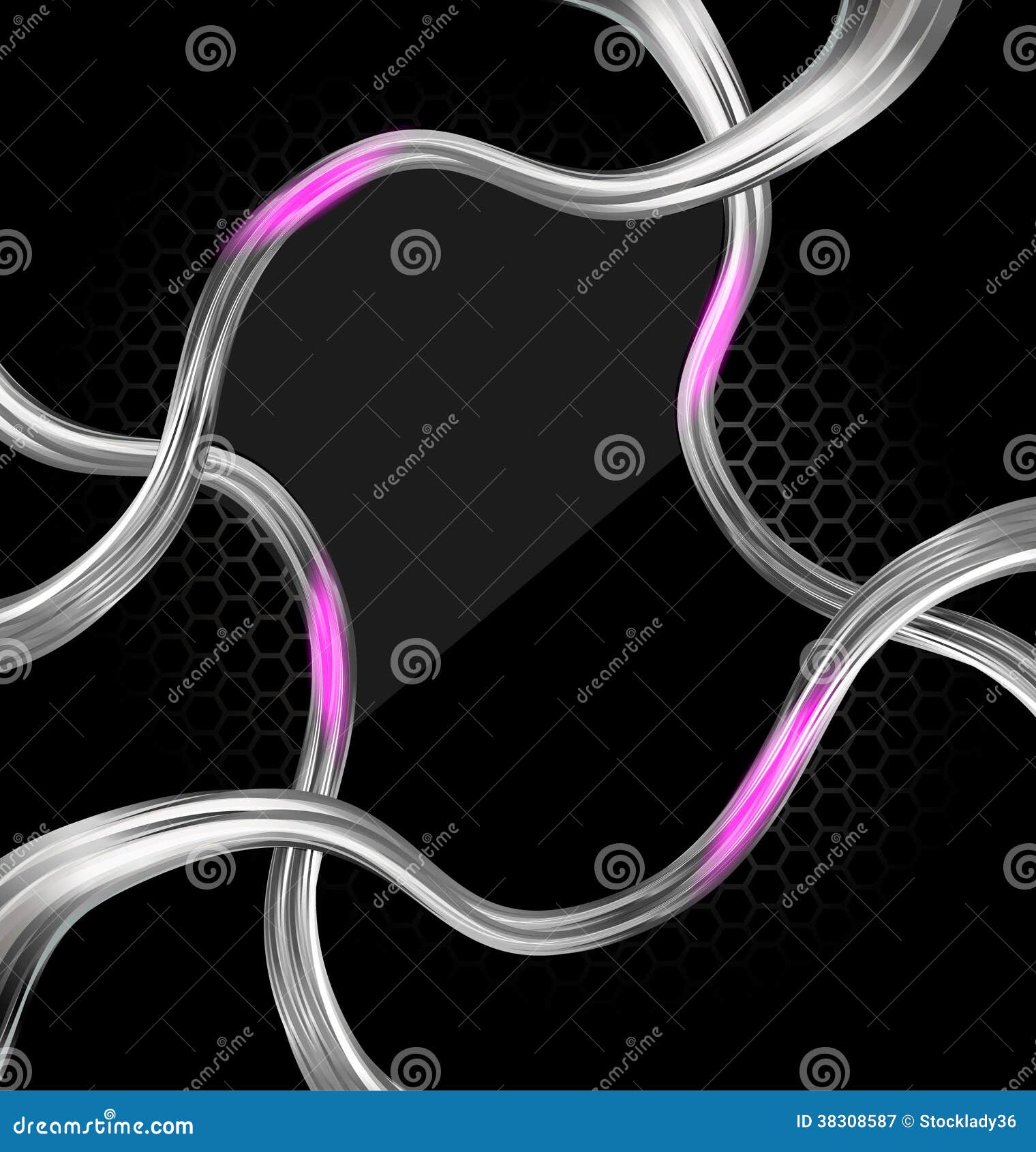 Abstract Silver Technology Background Stock Illustration - Illustration ...