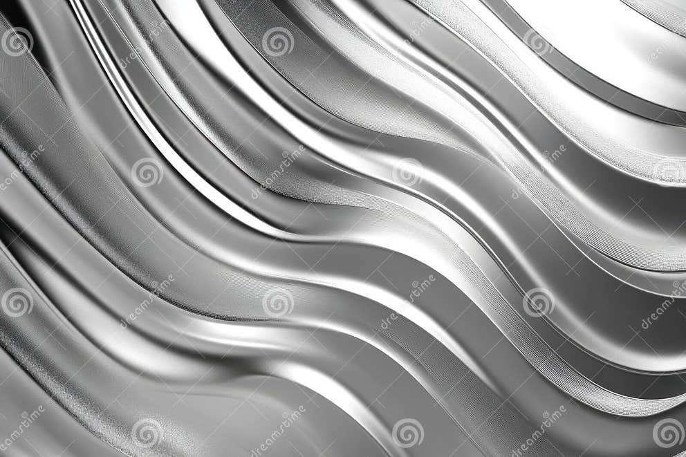 Abstract Silver Wave Pattern, Elegant and Flowing Design Stock ...