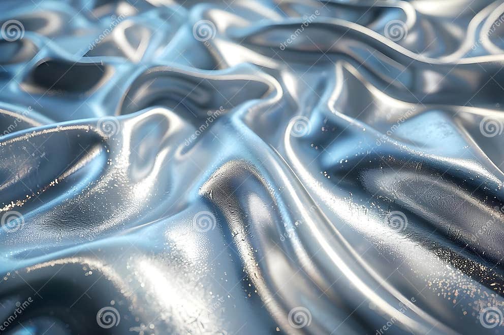 Abstract Silver Waves Texture - 3D Rendered Elegance. Concept Abstract ...