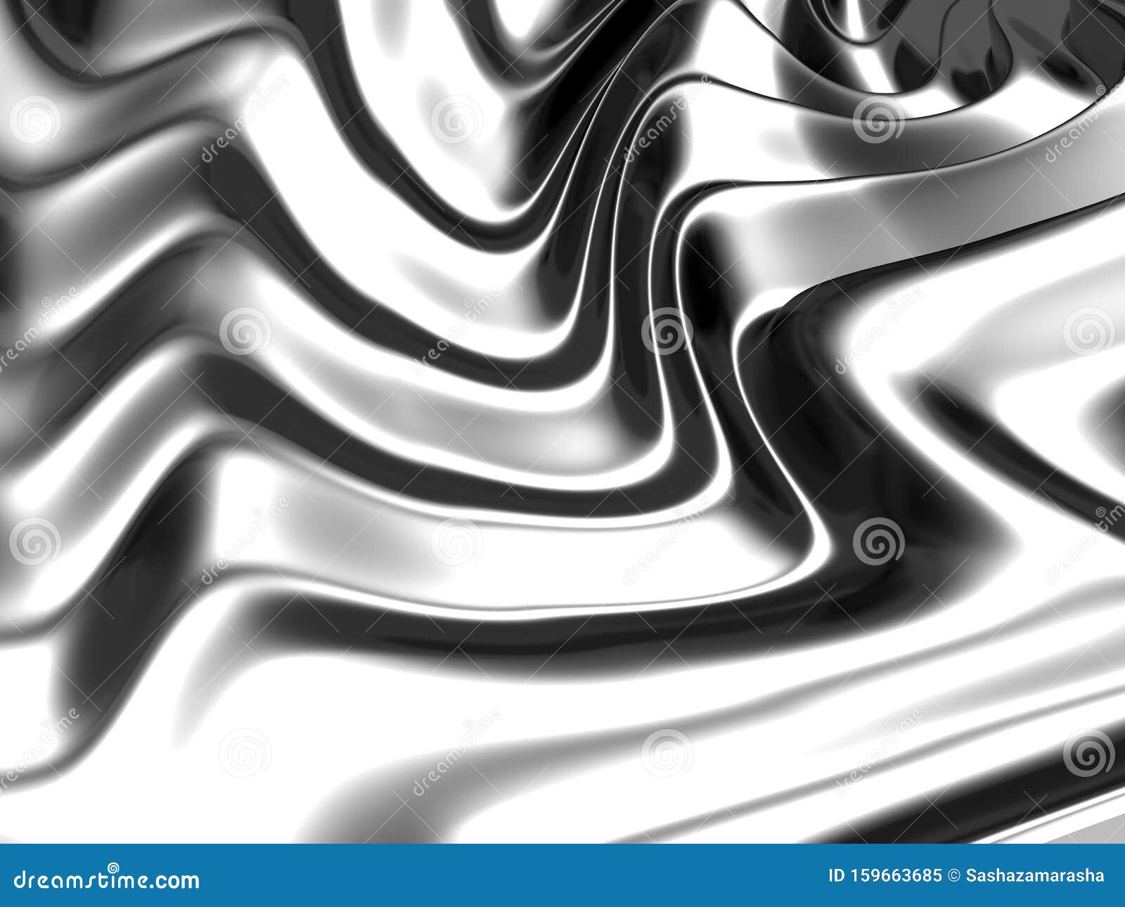 Abstract Silver Wavy Stripes Background Stock Illustration ...