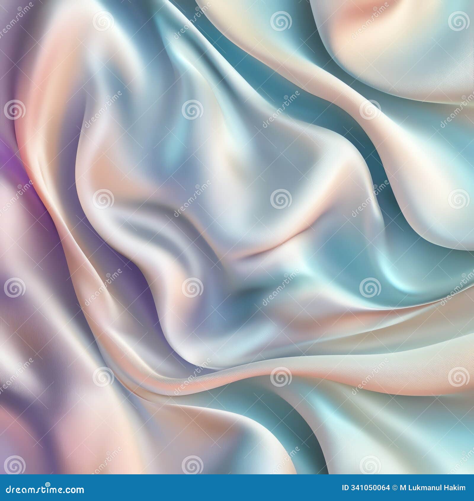 Abstract Silver White Silk Waves Flowing Softly on a Light Background ...