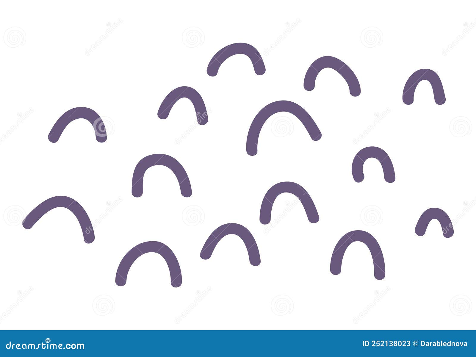 Abstract Simple Arcs Doodle Set . Neutral Nursery Motif Vector Design ...