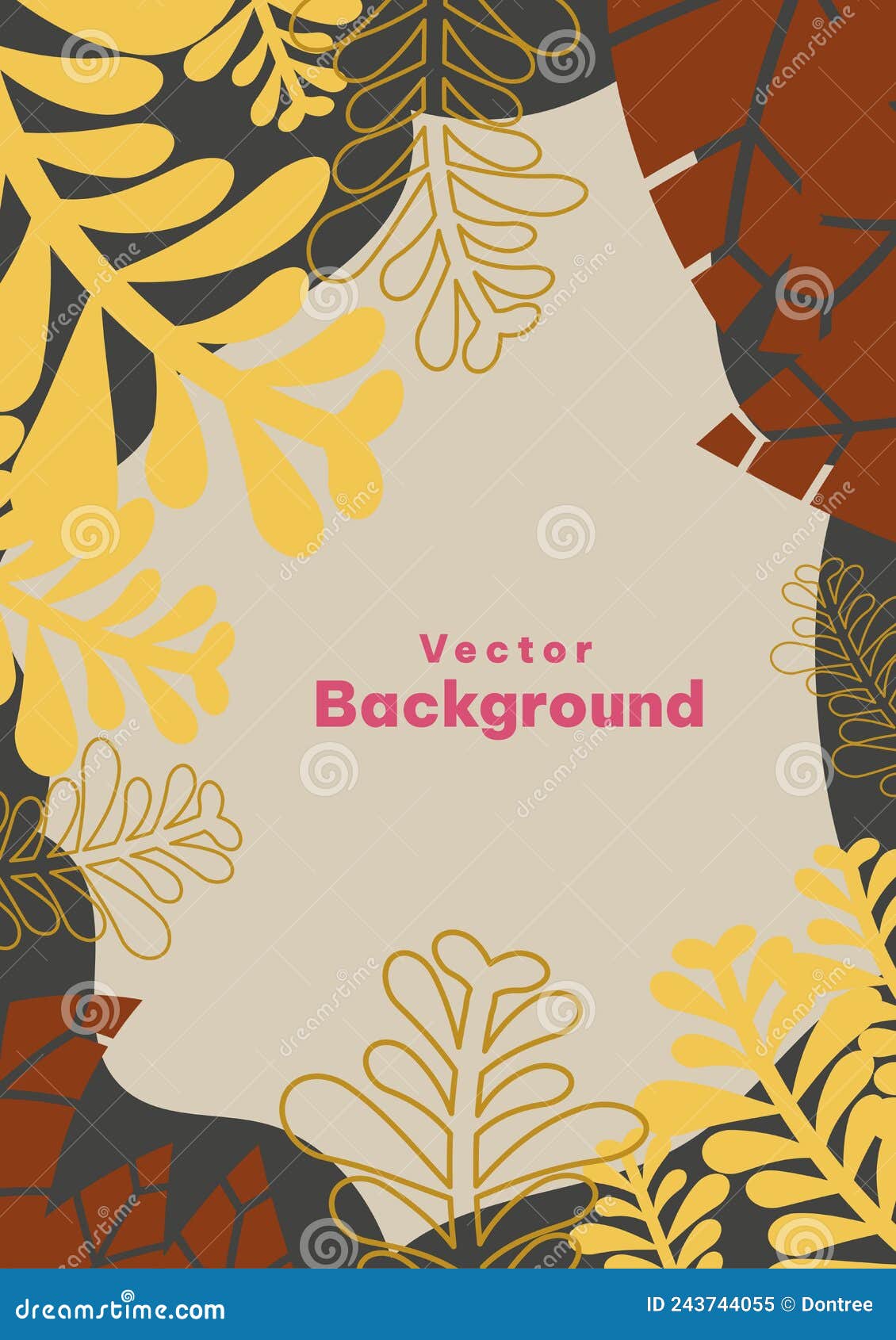 Abstract Simple Background with Leaves Stock Vector - Illustration of ...