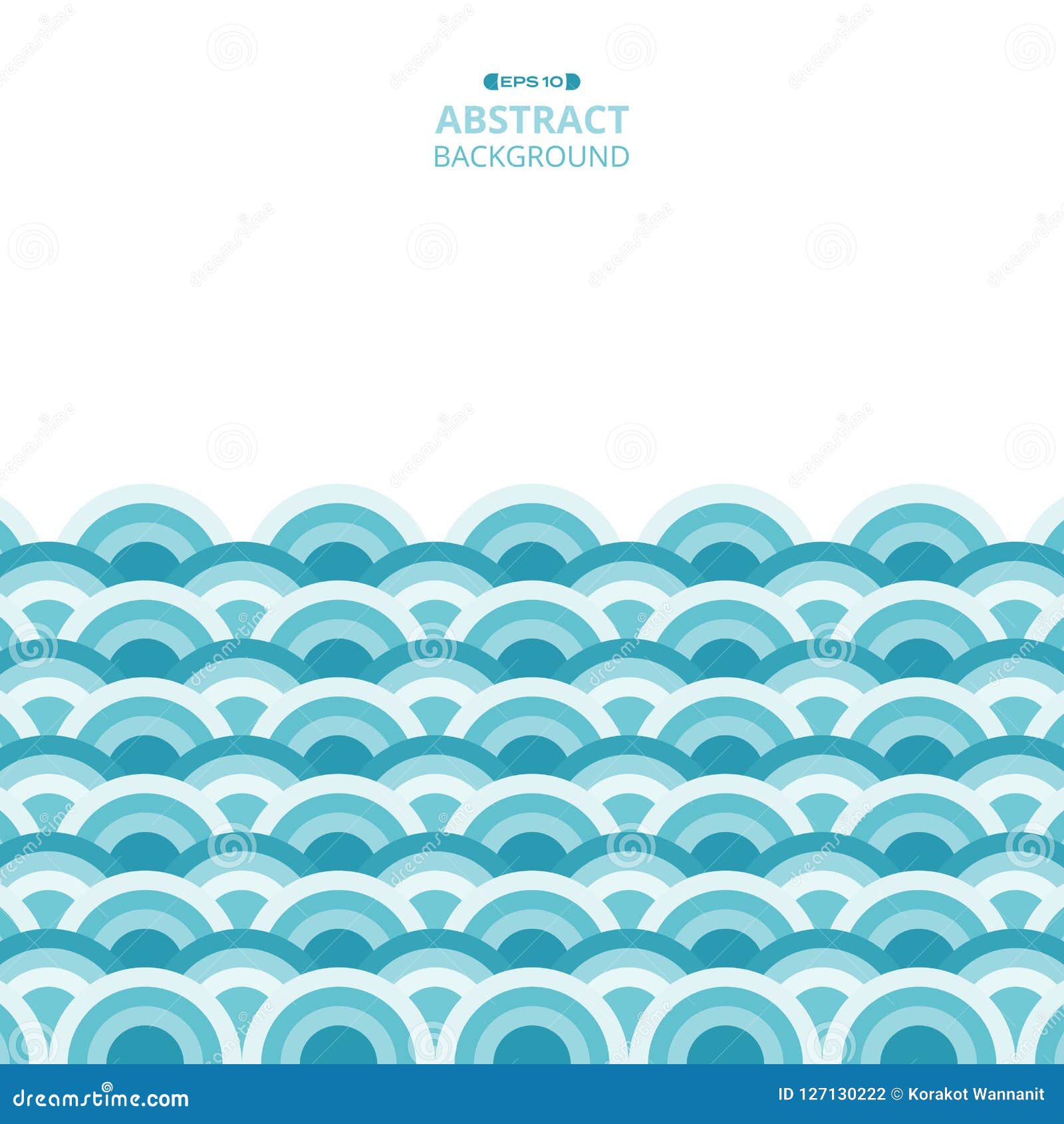 Abstract of Simple Blue Round Wave Pattern with Space of Text. Stock ...