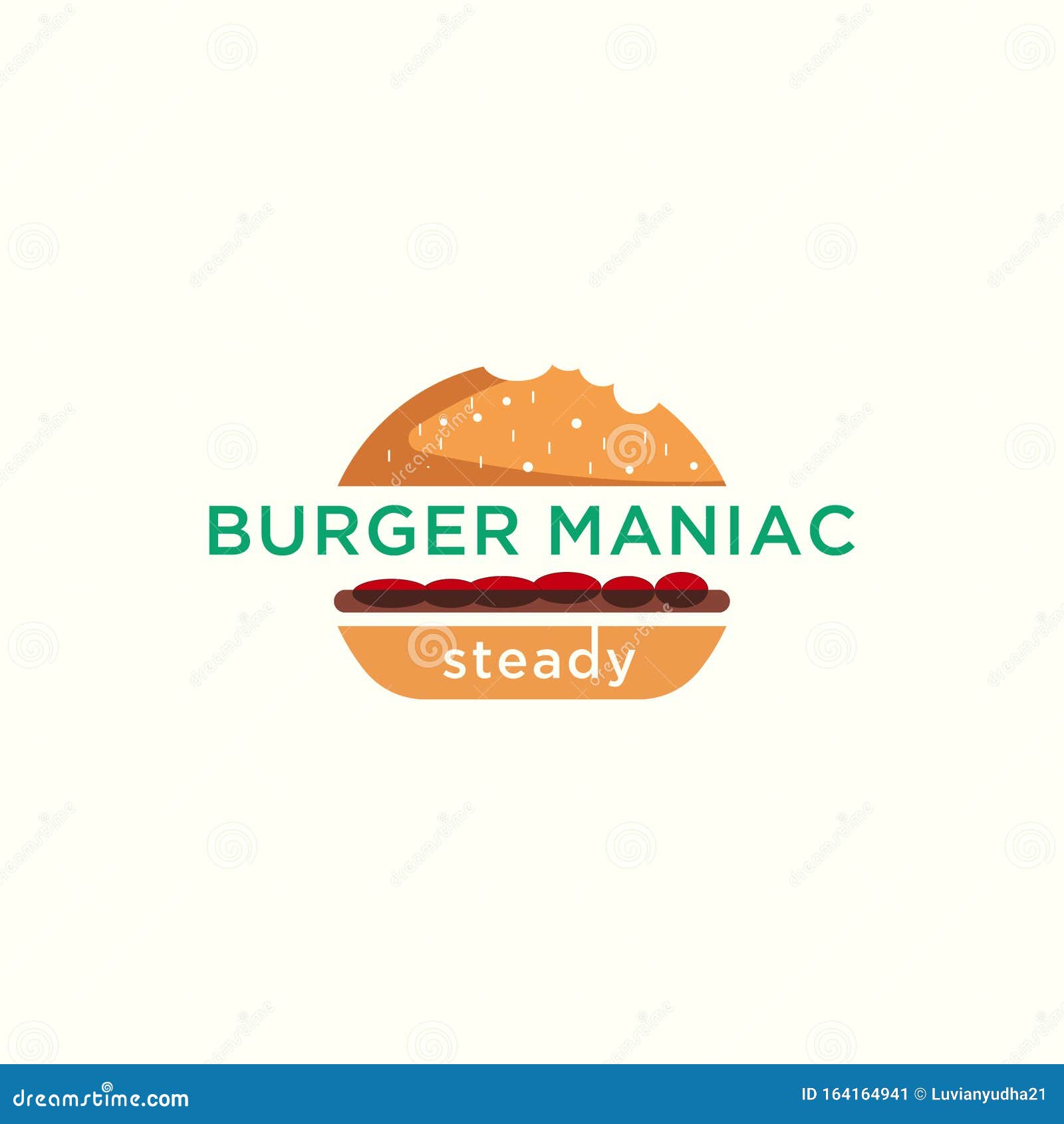 ABSTRACT SIMPLE BURGER LOGO ICON VECTOR for YOUR BUSINESS Stock ...