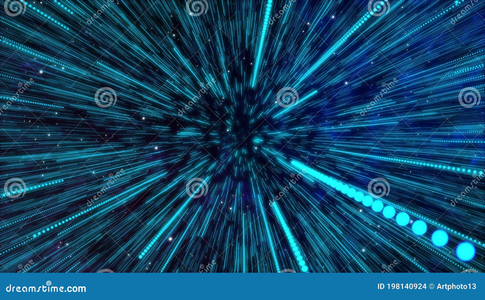 Abstract Simple Creative Cosmic Background. Hyper Jump into Another ...