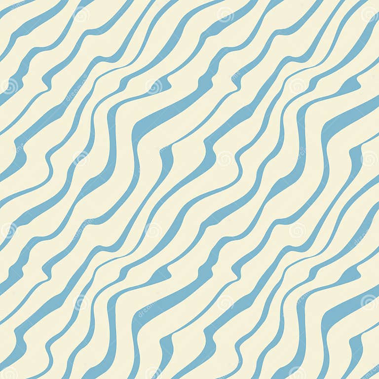 Abstract Simple Distorted Diagonal Lines Seamless Pattern. Striped Retro 1970 Style Background ...