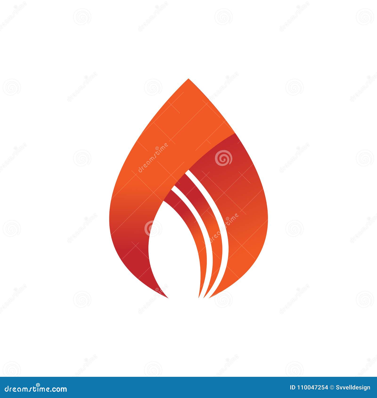 Abstract Simple Flame Fire Symbol Design Stock Vector - Illustration of ...