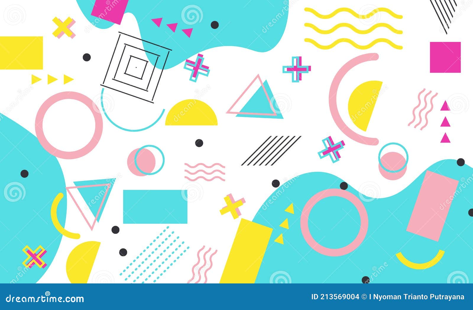 Abstract Simple Flat Memphis Style Background. Stock Vector ...