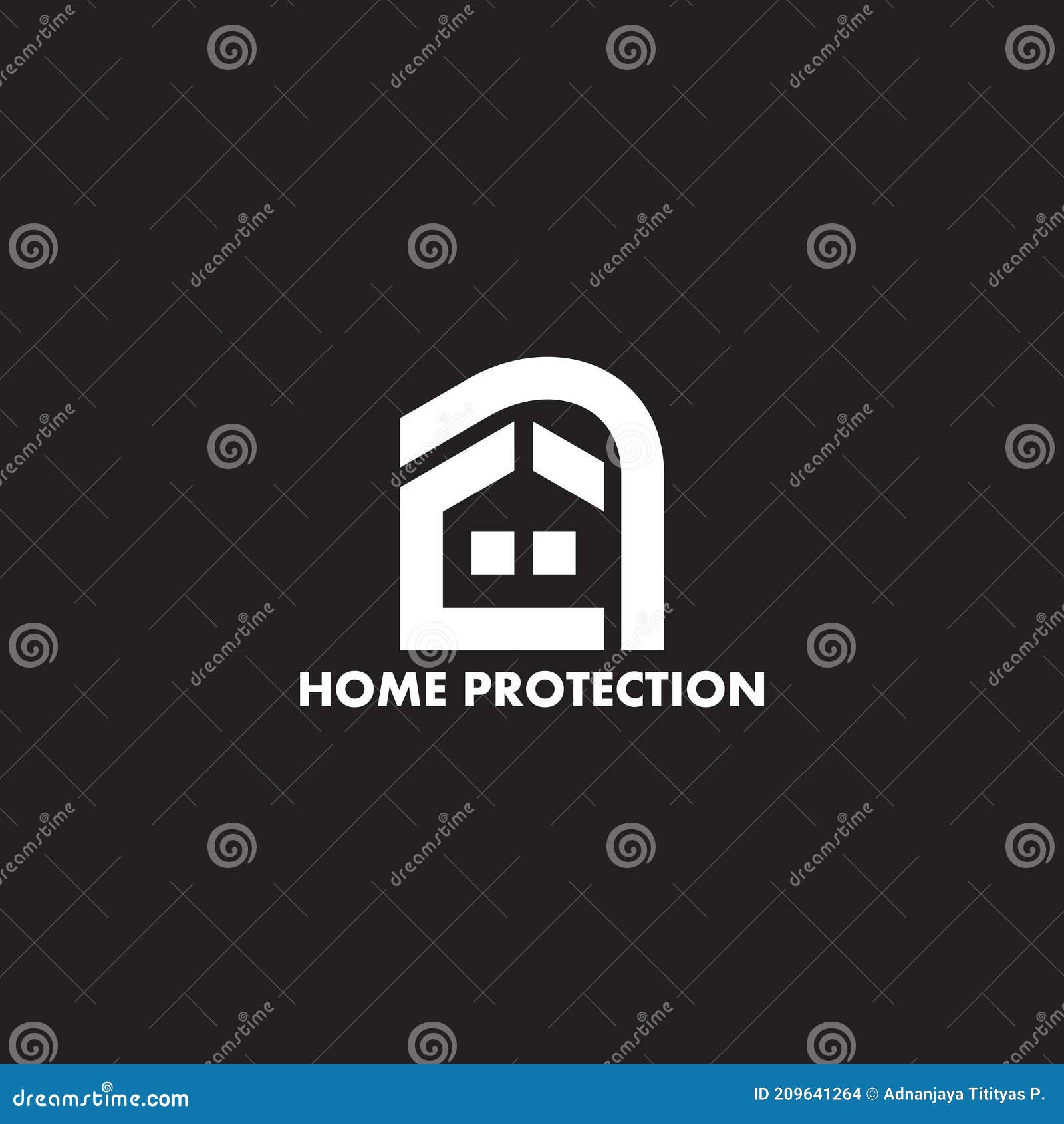 Abstract Simple Geometric Home Protection Symbol Logo Vector Stock ...