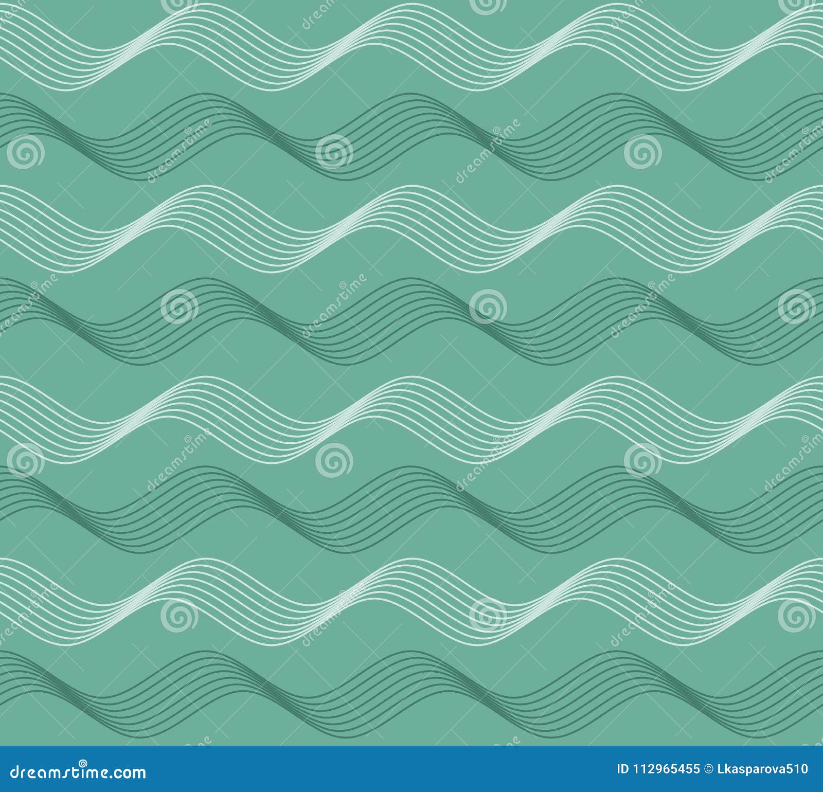 Geometric Seamless Repetitive Curvy Waves Pattern Stock Illustration ...