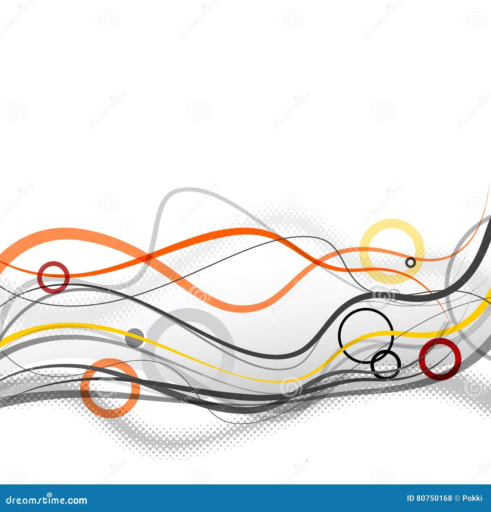 Abstract Simple Lines and Circles in Footer. Stock Vector ...