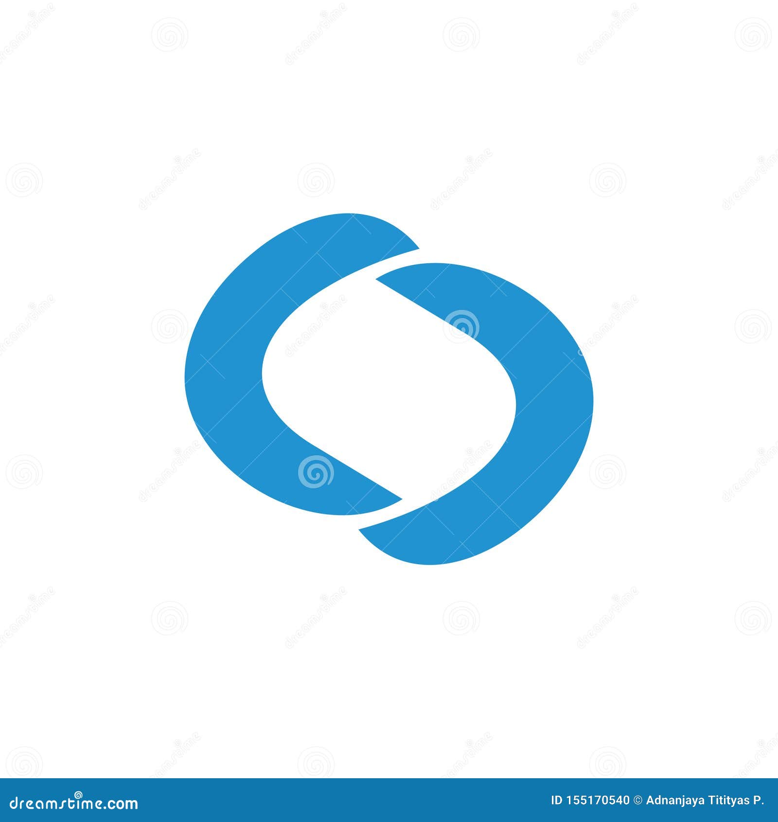 Abstract Simple Linked Curves Arrow Logo Vector Stock Vector ...