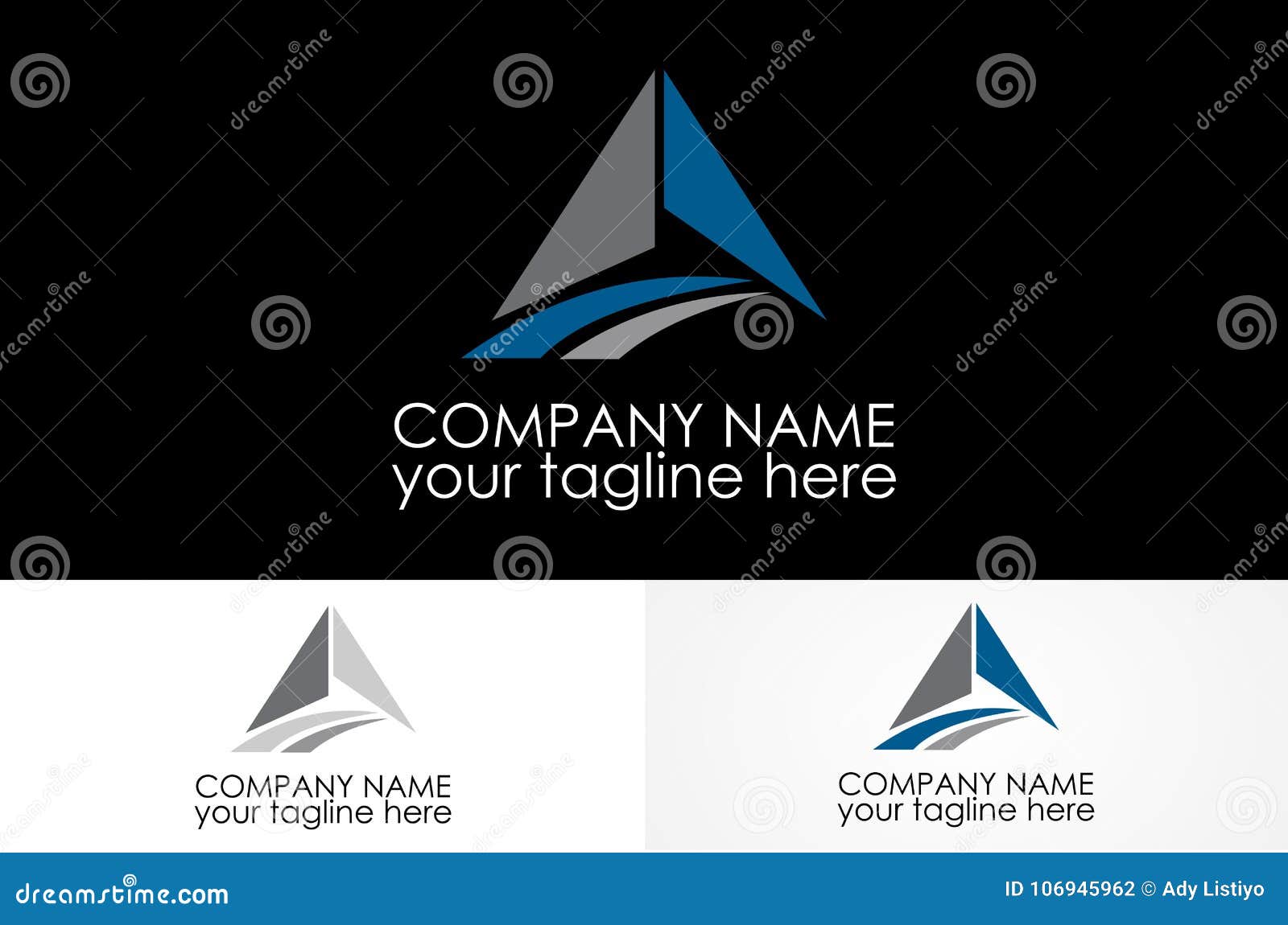 Triangle road logo design stock illustration. Illustration of arrow ...
