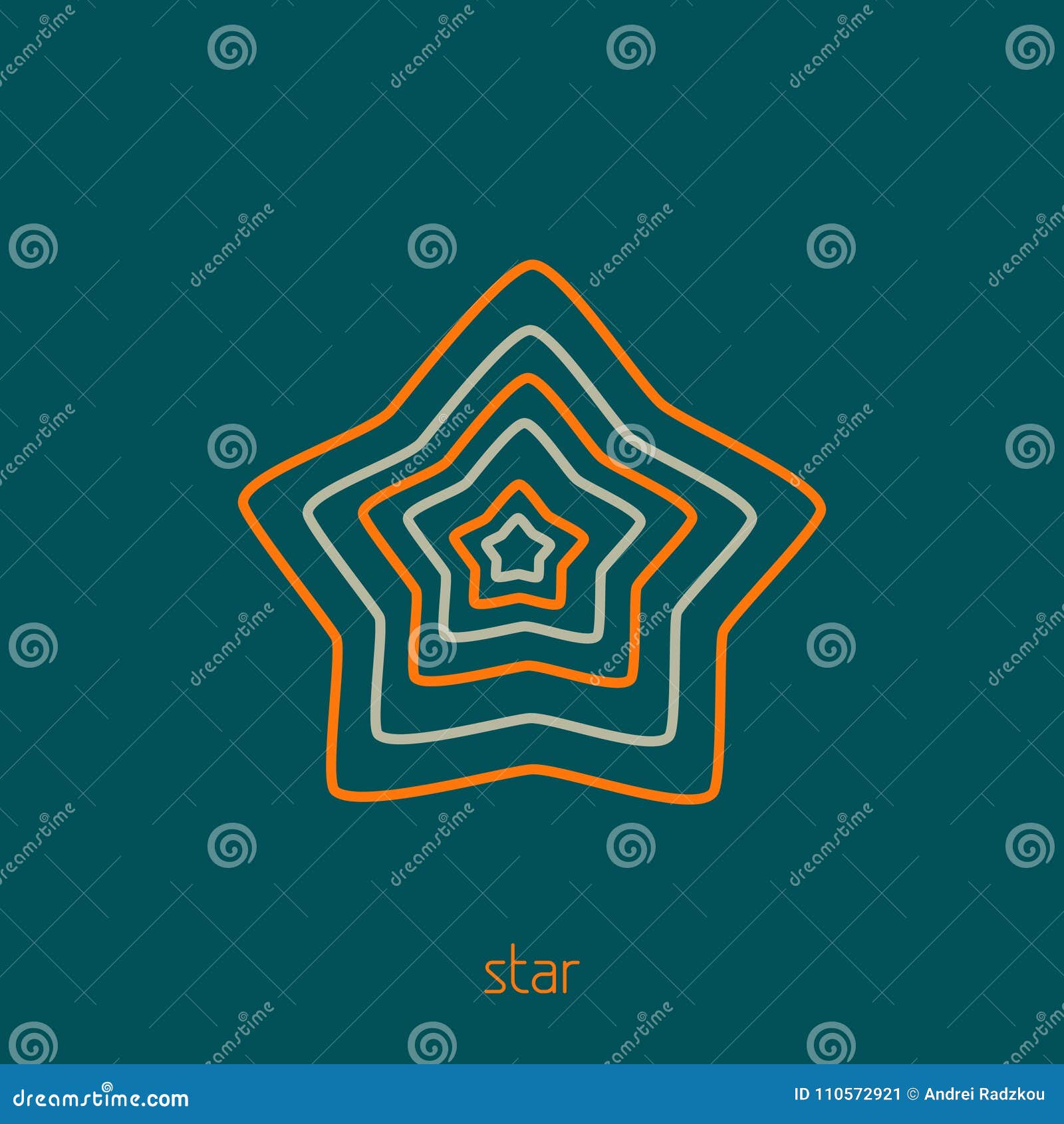 Abstract Simple Outline Star. Vector Stock Vector - Illustration of ...