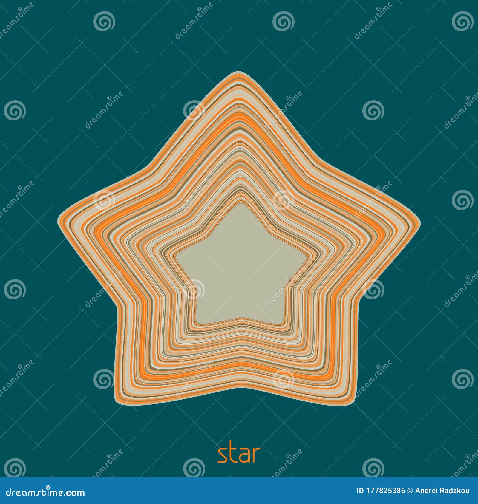 Abstract Simple Outline Star. Vector Emblem Stock Vector - Illustration ...