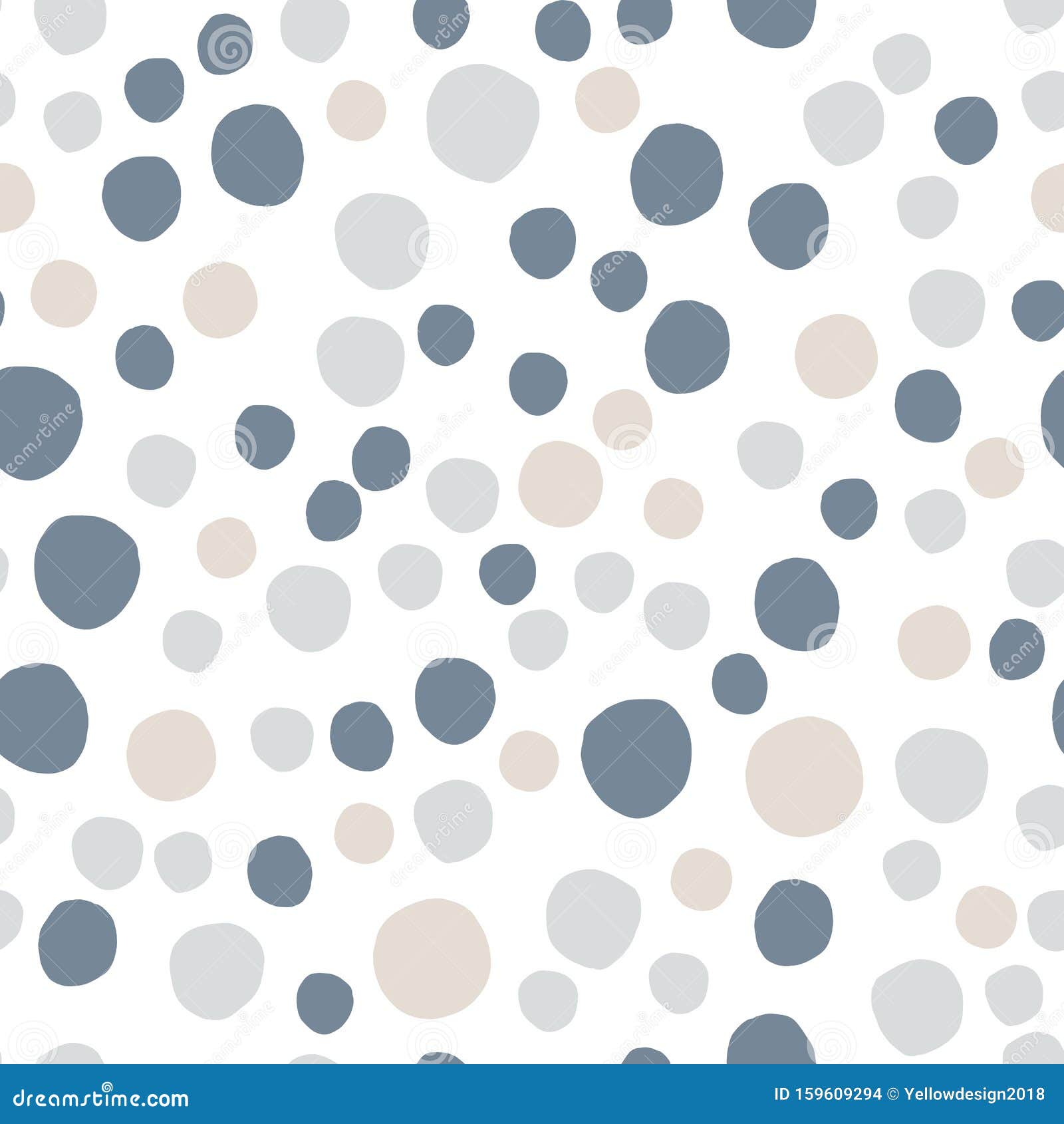 Abstract Simple Pebble Shapes Seamless Pattern on White Background ...