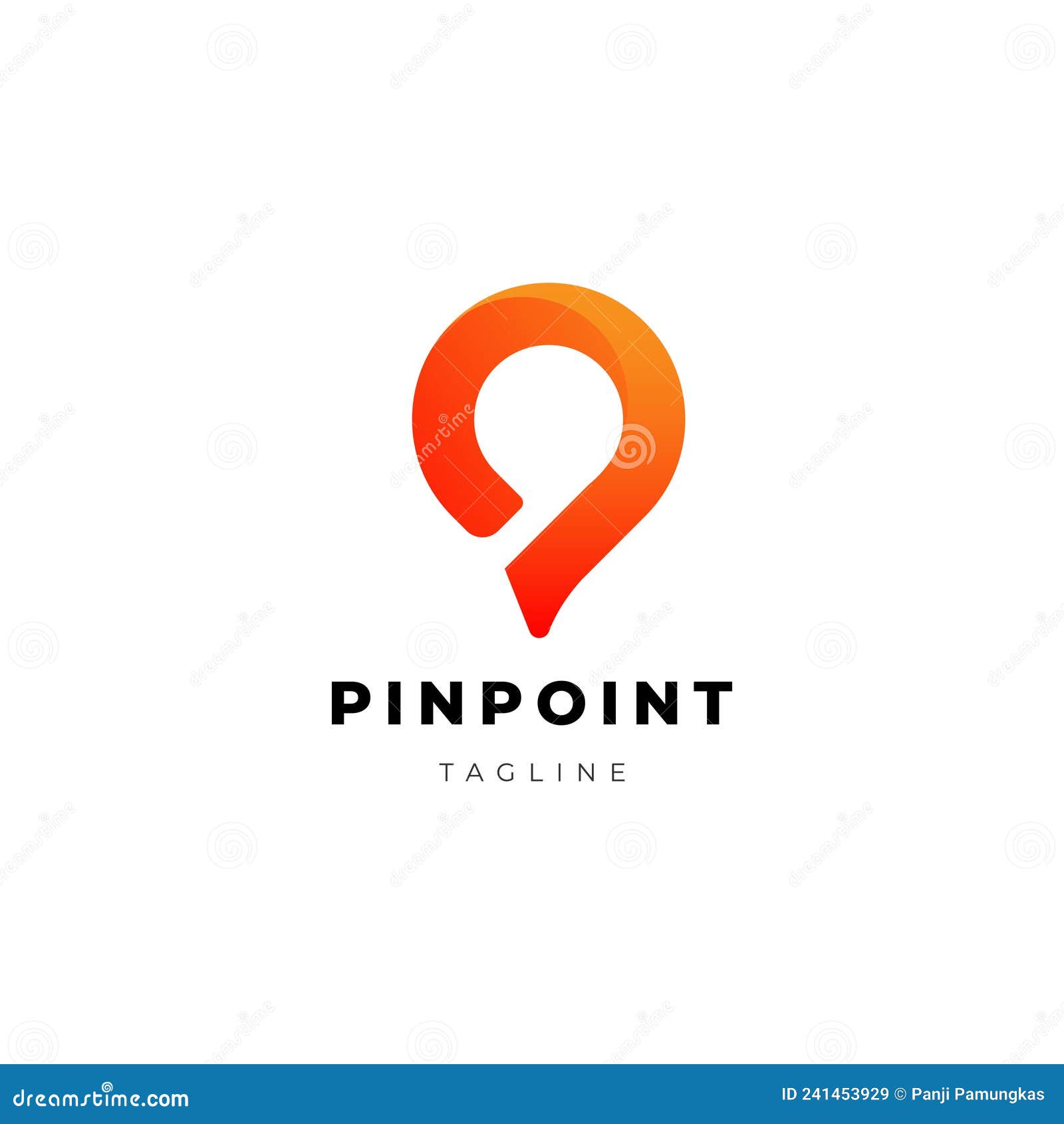 Abstract Simple Pin Logo Design Template Stock Illustration ...