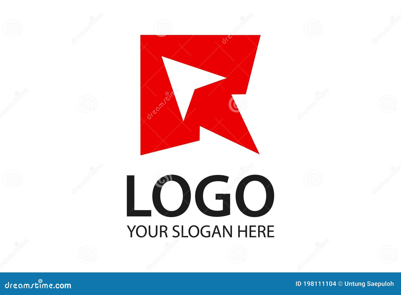 Abstract Simple Red Arrow Express Logo Design Stock Vector ...
